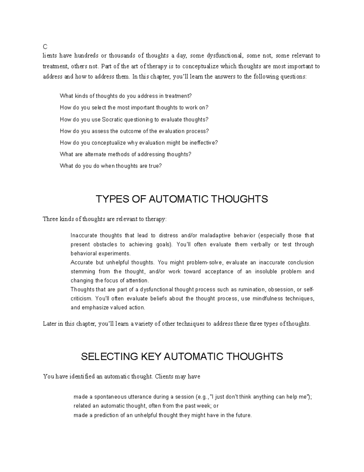 Cognitive Distortions & Evaluating Automatic Thoughts in CBT (PSY 301 ...