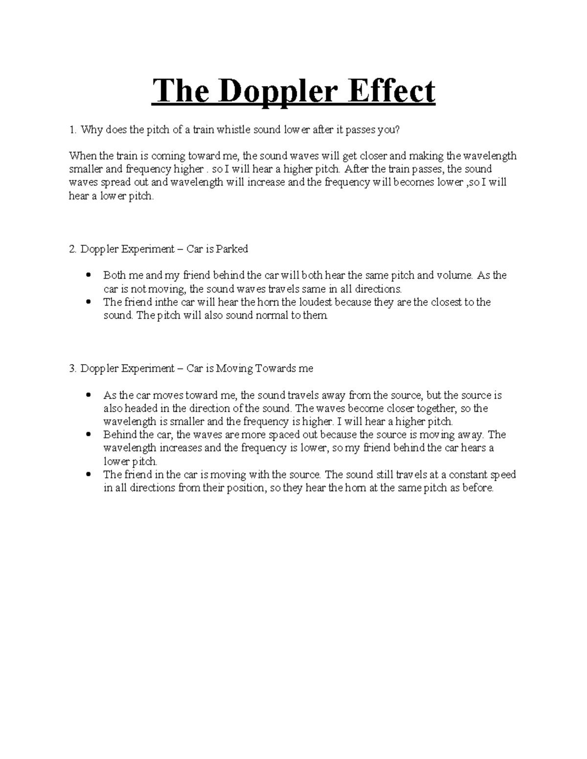 The Doppler Effect Explained: Sound Waves & Pitch Changes - Studocu