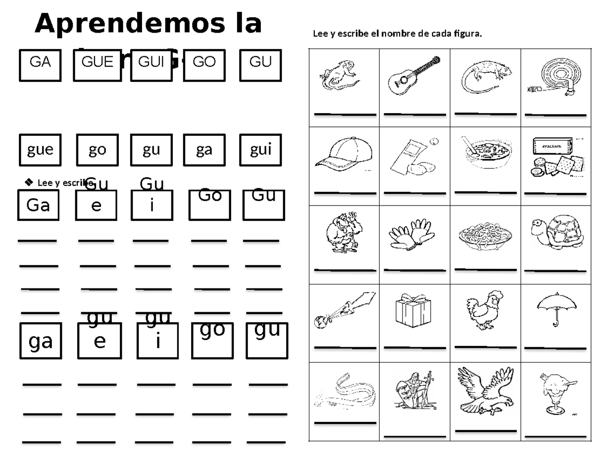 Letra G - Actividades de Aprendizaje y Prácticas (GUIG-GO) - Studocu
