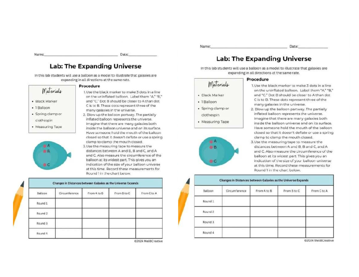 Lab: The Expanding Universe - Big Bang Activity Notes - Studocu