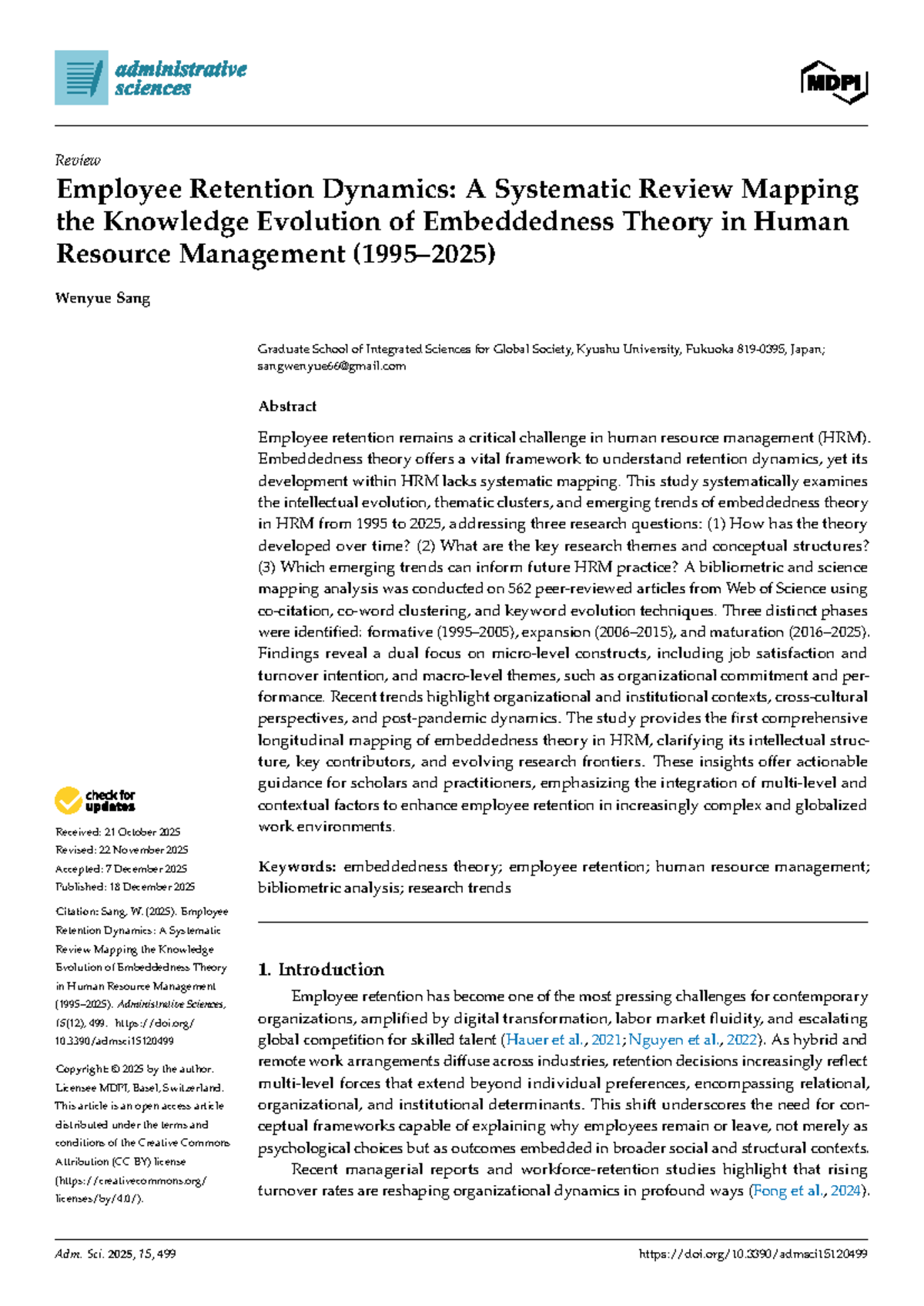 Admsci 15: Employee Retention Dynamics & Embeddedness Theory Review ...