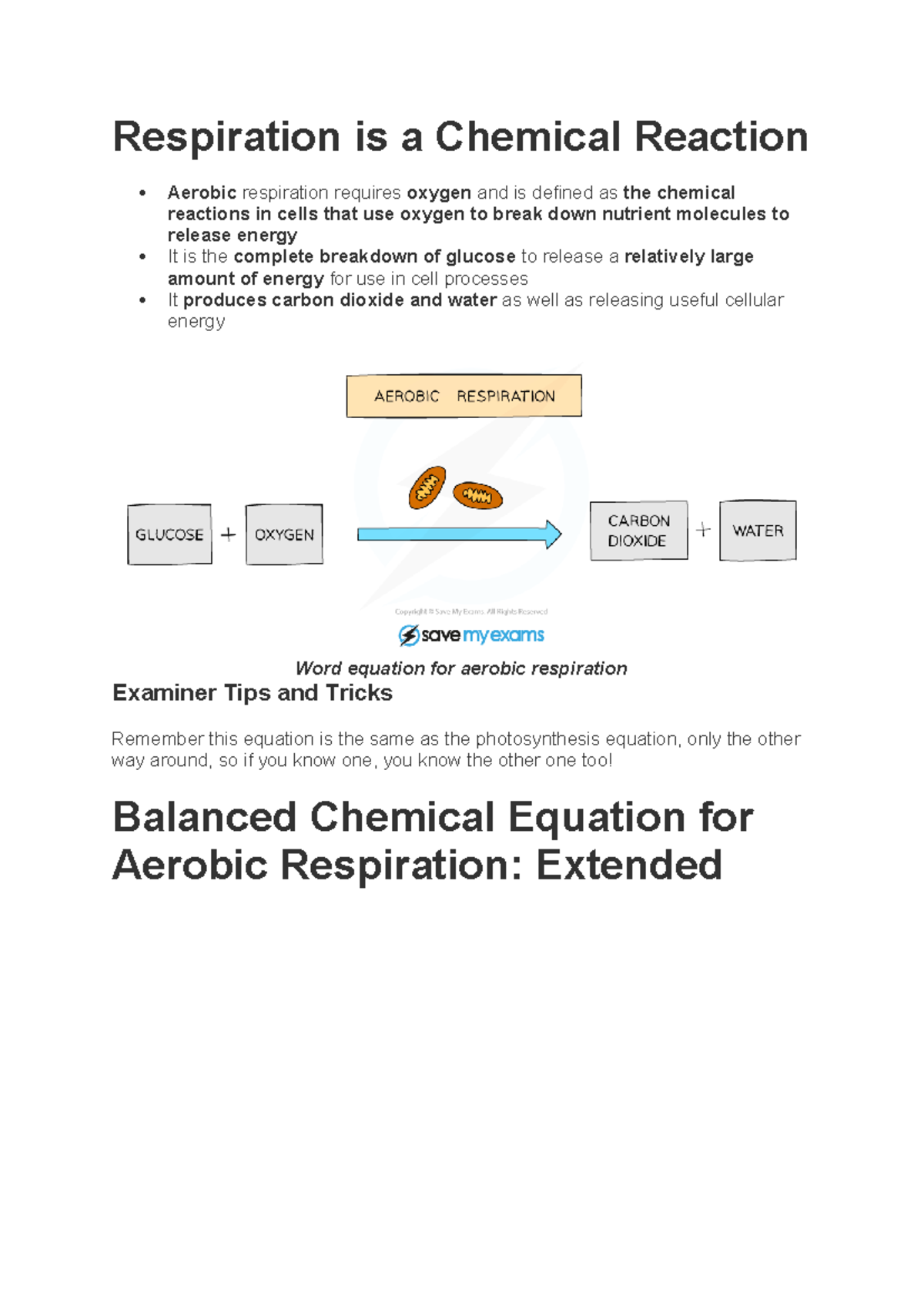 Respiration: Aerobic vs Anaerobic Processes (Biology 101) - Studocu
