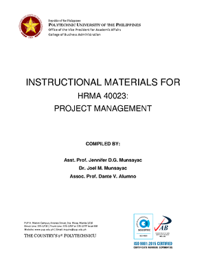 Module 2 Project Identification AND Formulation - MODULE 2: PROJECT IDENTIFICATION AND ...