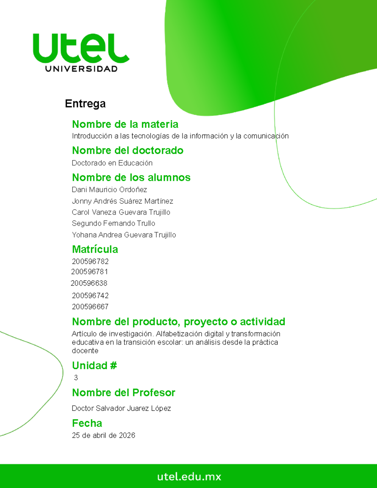 Artículo de Investigación: Alfabetización Digital y Educación TICS ...