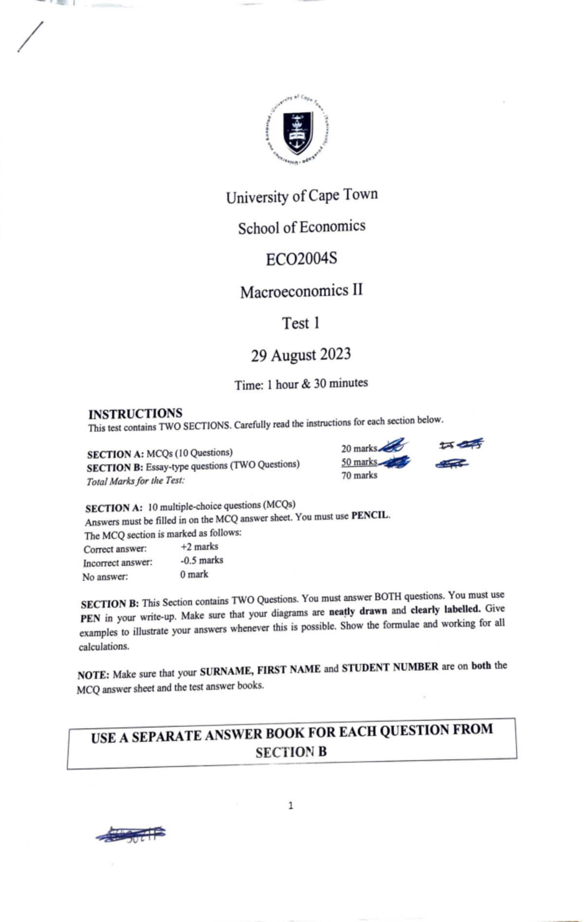 ECO2004S Test 1 Study Guide - Macroeconomics II (2023) - Studocu