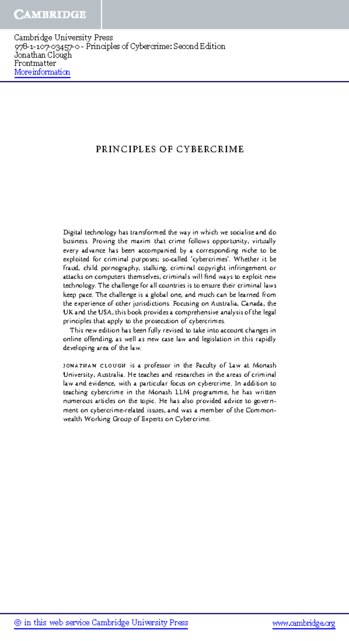 Principles of Cybercrime: Second Edition - A Comparative Legal Analysis ...