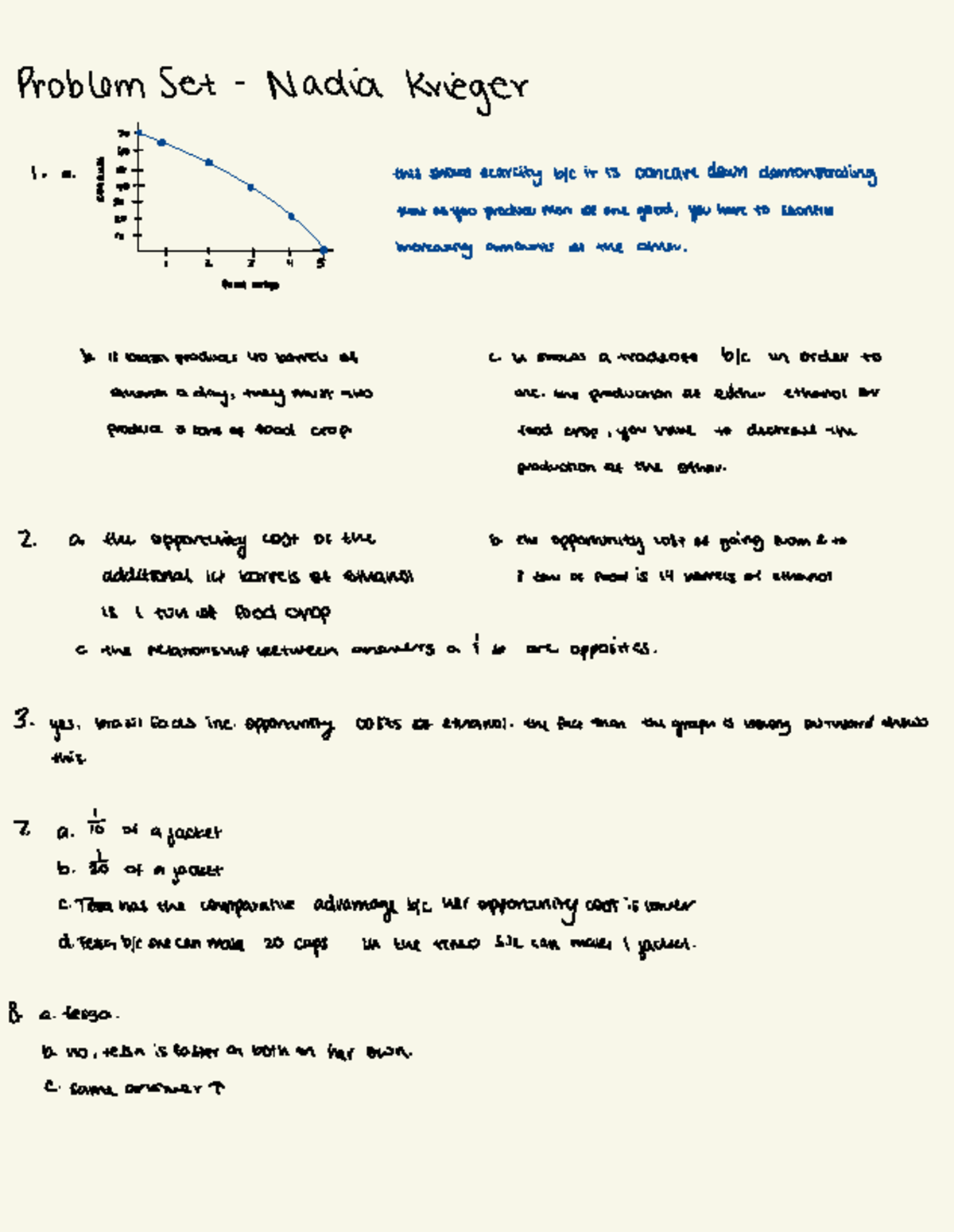 Microeconomics Homework 4 Problem Set - Scarcity & Tradeoffs Analysis ...
