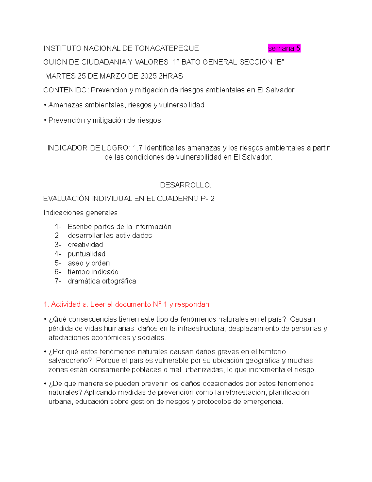 Guía de Ciudadanía y Valores - Semana 5 - S-5 Periodo 2 - Studocu