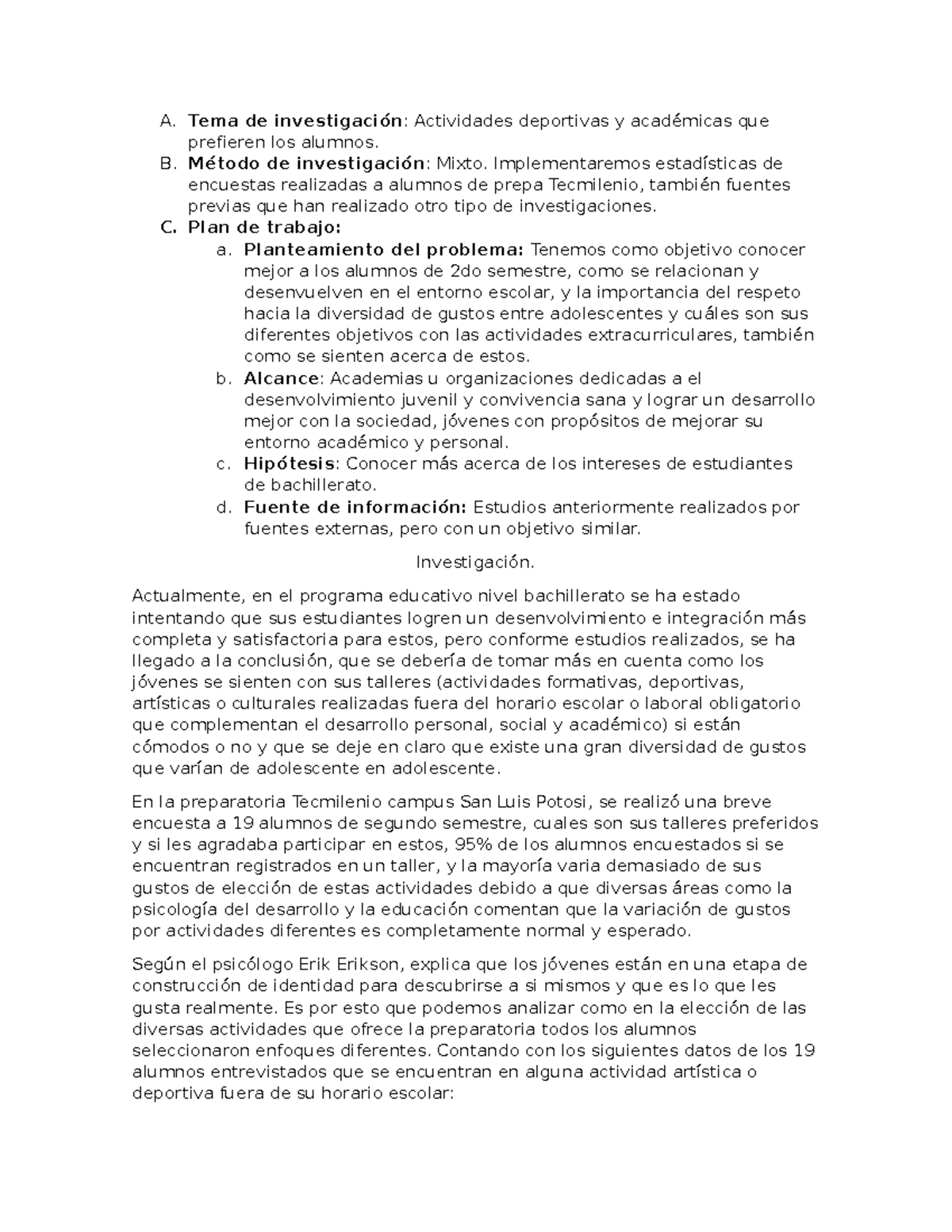 Investigación sobre Actividades Deportivas y Académicas en Prepa ...