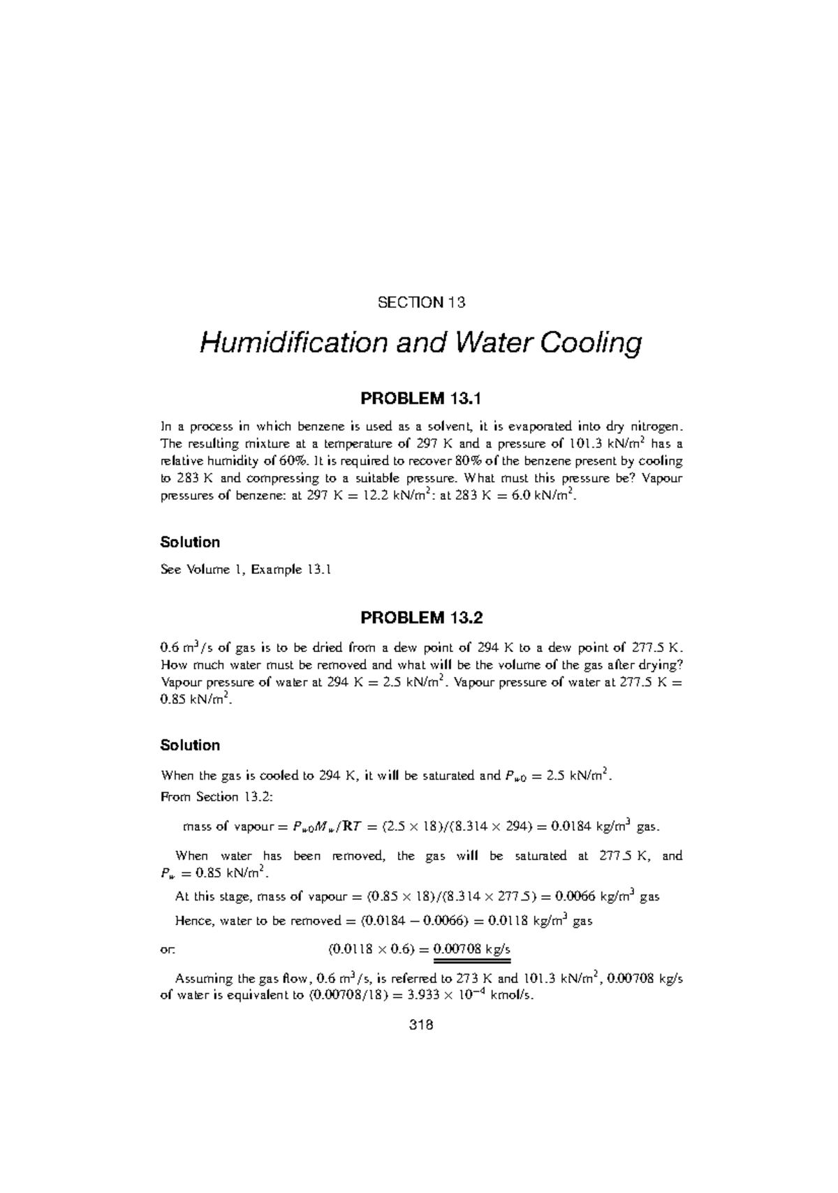 Humidification Problems - SECTION 13 Humidification and Water Cooling ...