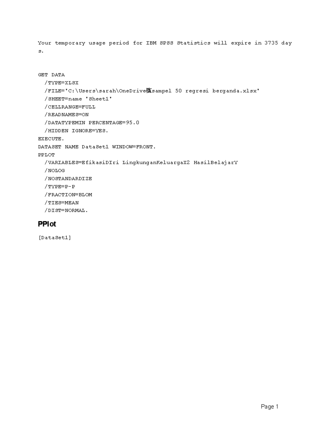 Statistik SPSS Regresi: Analisis Model MOD_1 dan Hasil Belajar - Studocu