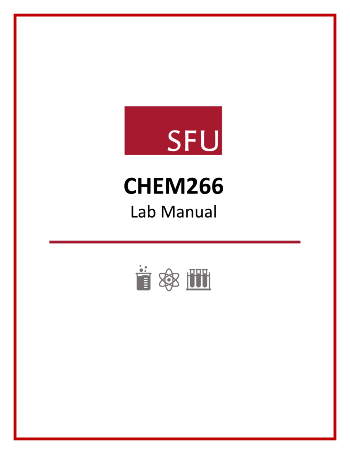 Chem 266 Lab Manual: Experiments and Safety Guidelines Spring 2026 ...