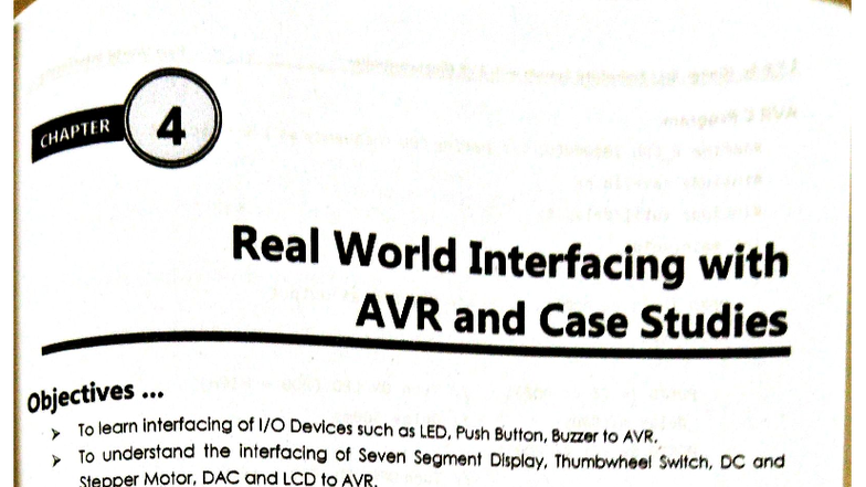 S.Y.B.Sc. (Comp. Sci.) Embedded System with AVR: Real World Interfacing ...