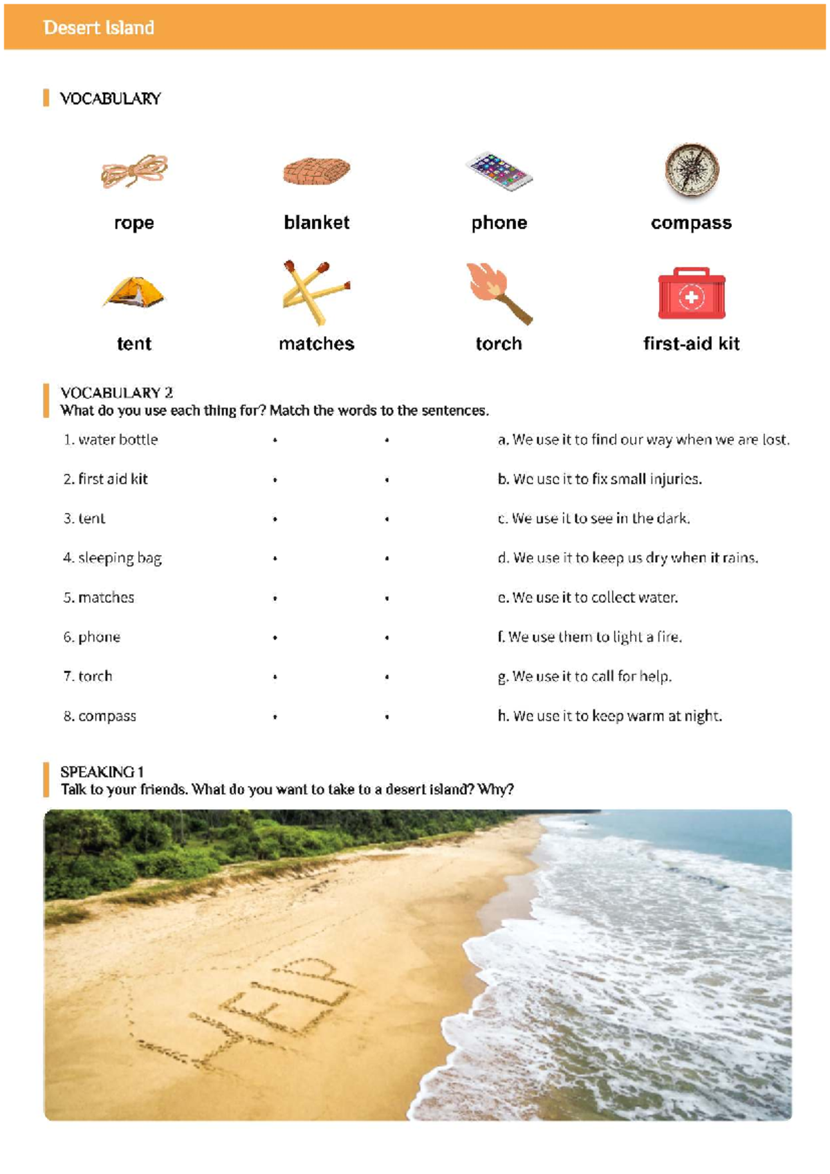 SJ_A2_001 Survival Kit Vocabulary for Desert Island Essentials - Studocu
