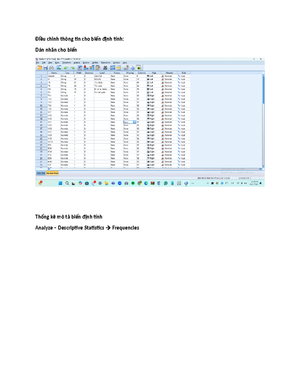 Thuchanh nhom3 mis - Thống kê kinh tế PSU - Nguyên Lý Thống Kê ( Với Spss ) - Điều chỉnh thông ...