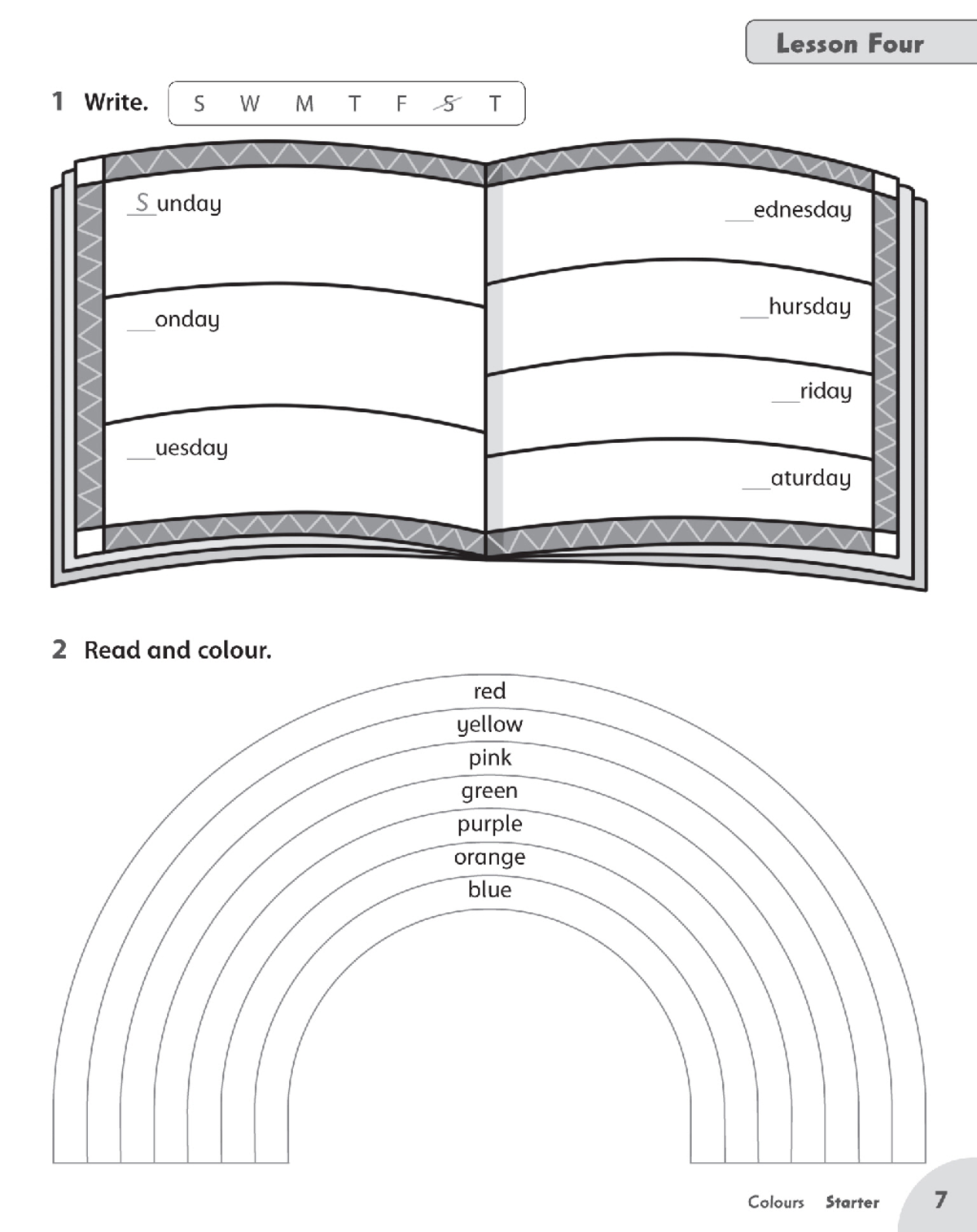 Wwwb13468: Lesson Four - Colors and Days of the Week Activities - Studocu