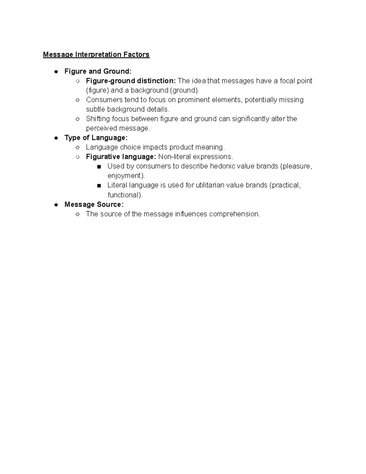Chapter 4 - BEM212: Message Interpretation & Consumer Knowledge ...