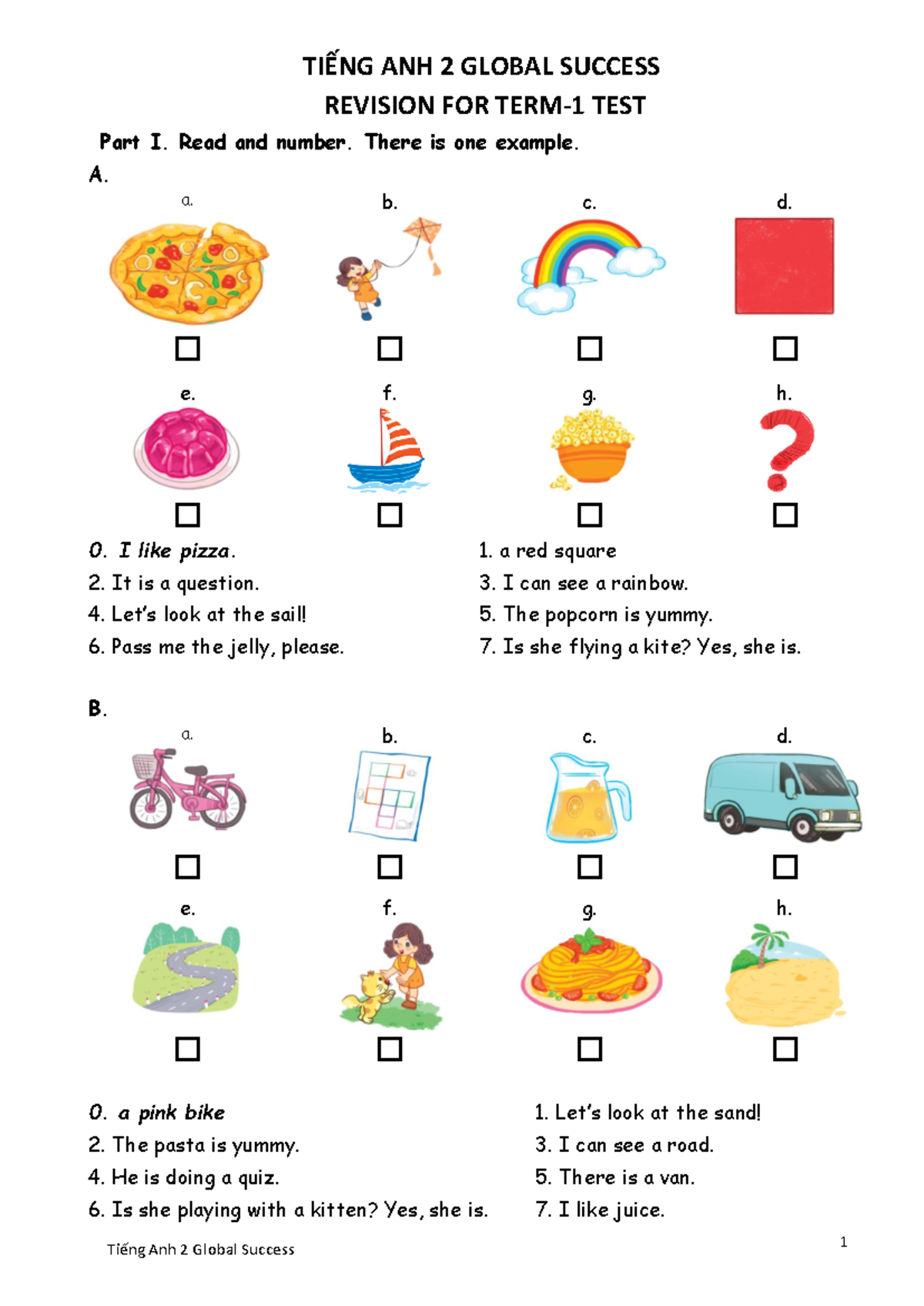 TA 2 Global Success Term 1 Test Revision Notes - Studocu