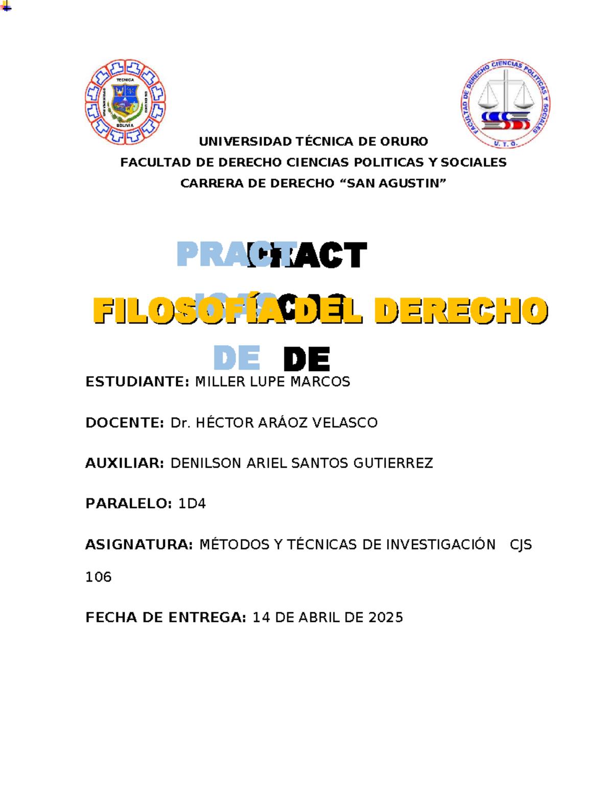 CJS 106 - Métodos y Técnicas de Investigación en Derecho: Tesis de ...