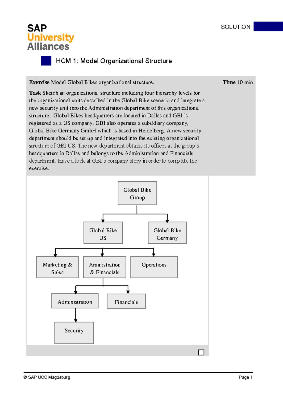 Intro to HCM in SAP S/4HANA with Global Bike Solutions v3 - Studocu