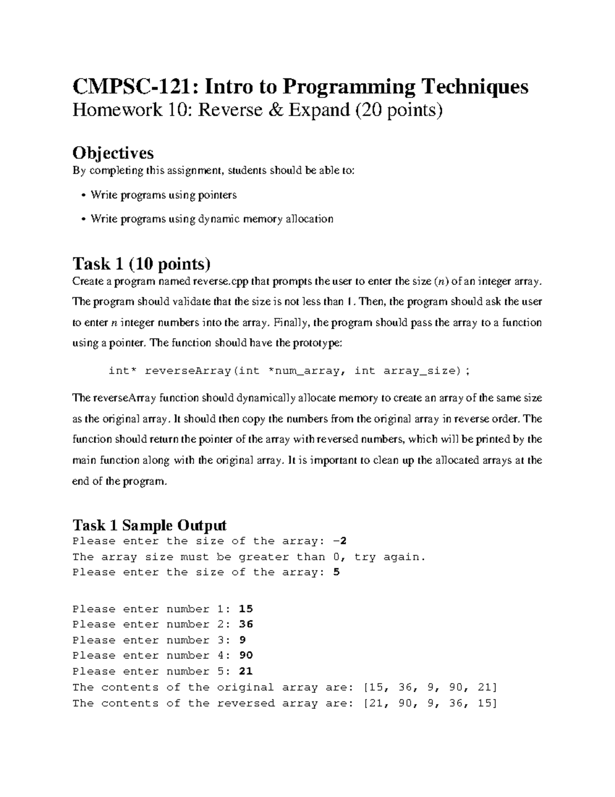HW10: Reverse & Expand Techniques in Programming - Studocu