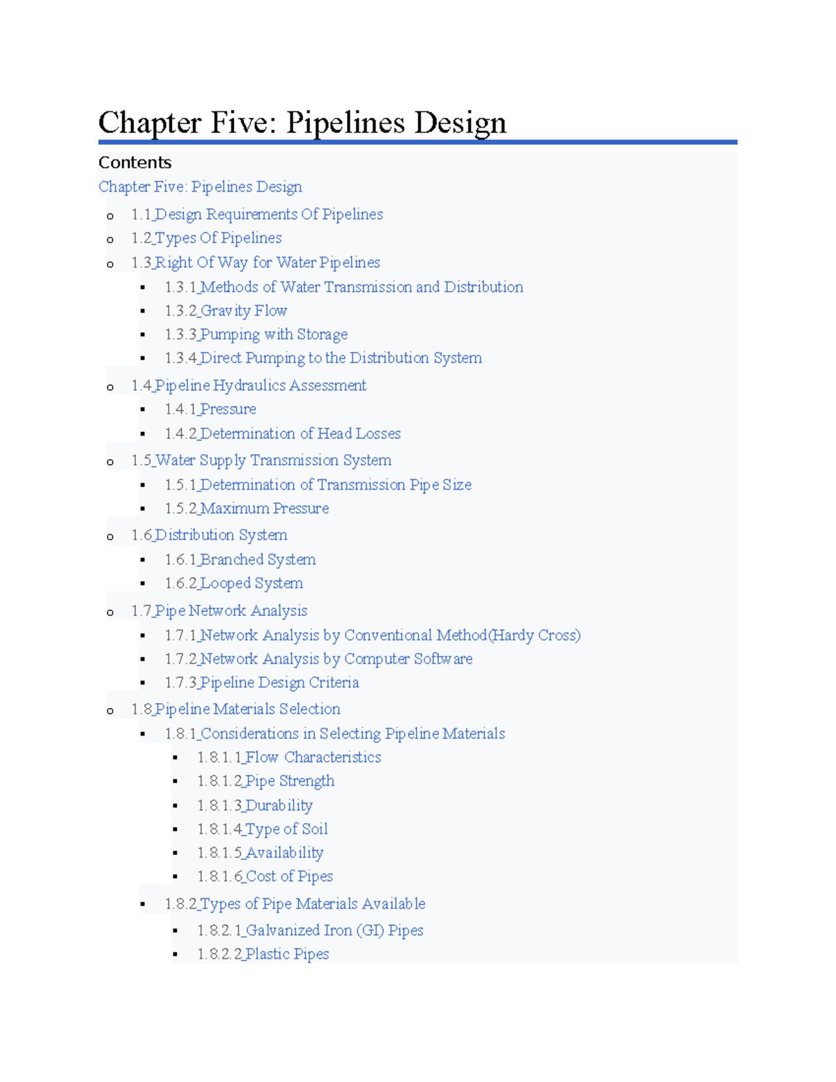 Pipelines Design (ENG 301) - Comprehensive Overview and Criteria - Studocu