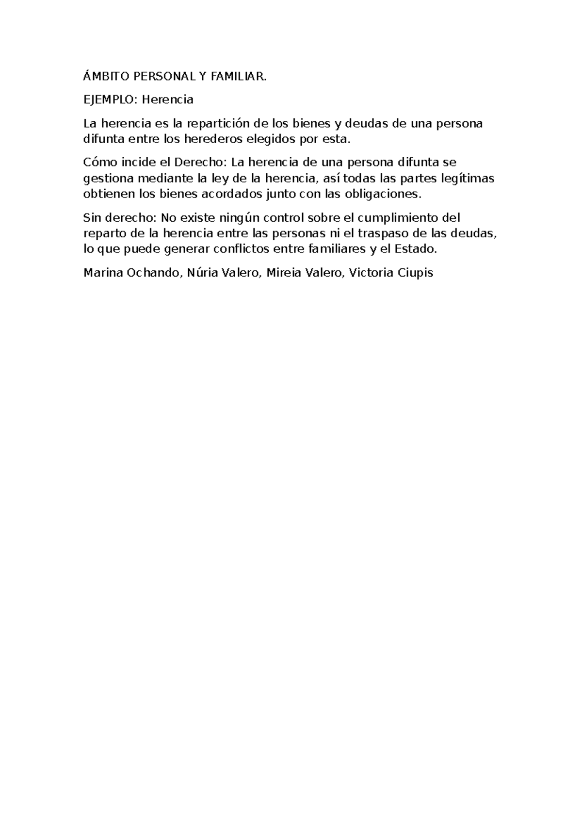Á Mbito Personal Y Familiar 2 - ÁMBITO PERSONAL Y FAMILIAR. EJEMPLO ...