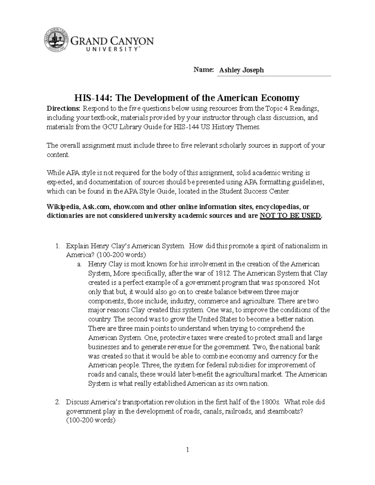 HIS-144-RS-Darwinism and American Society Worksheet - Name: A’rie ...