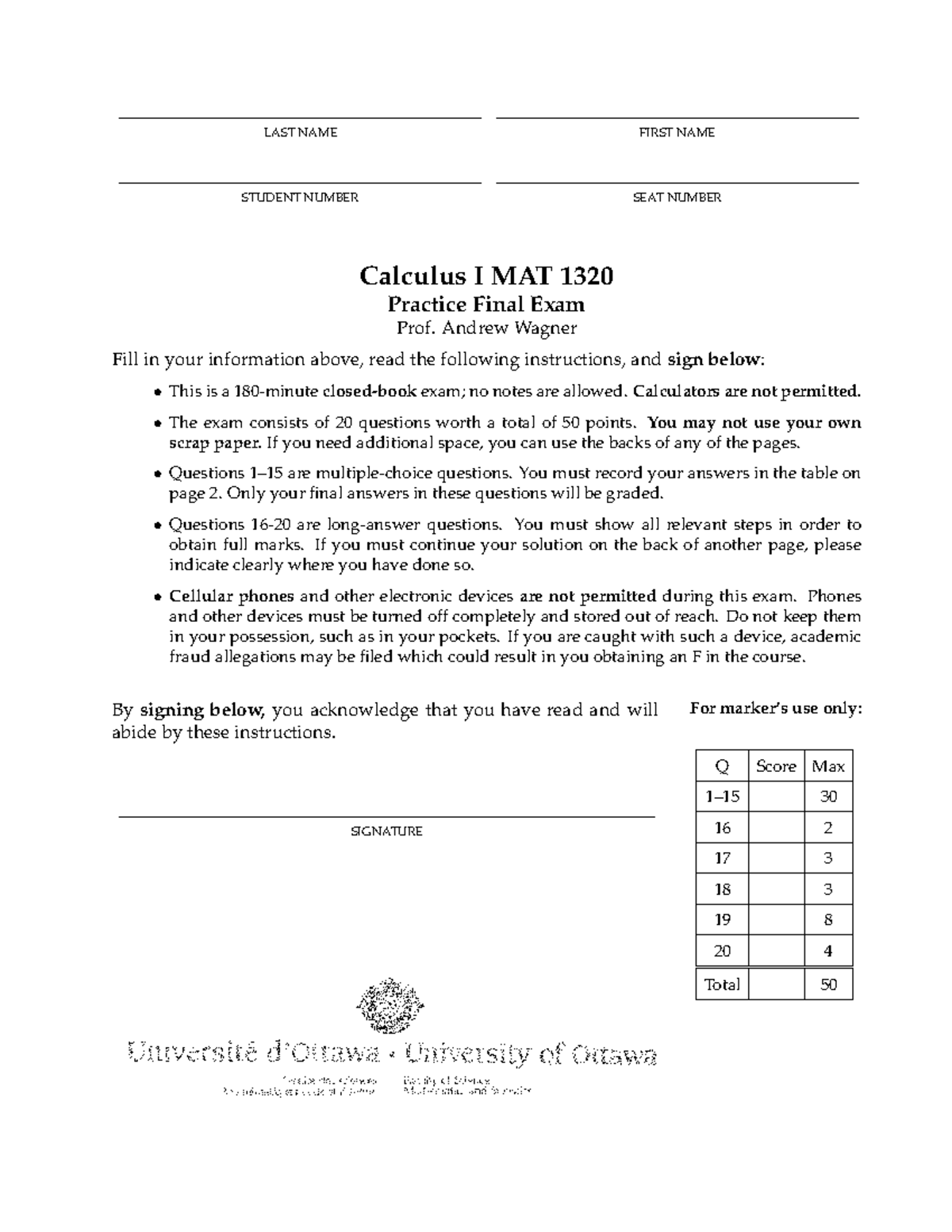 MAT 1320 Practice Final Exam Review 2025 - Studocu