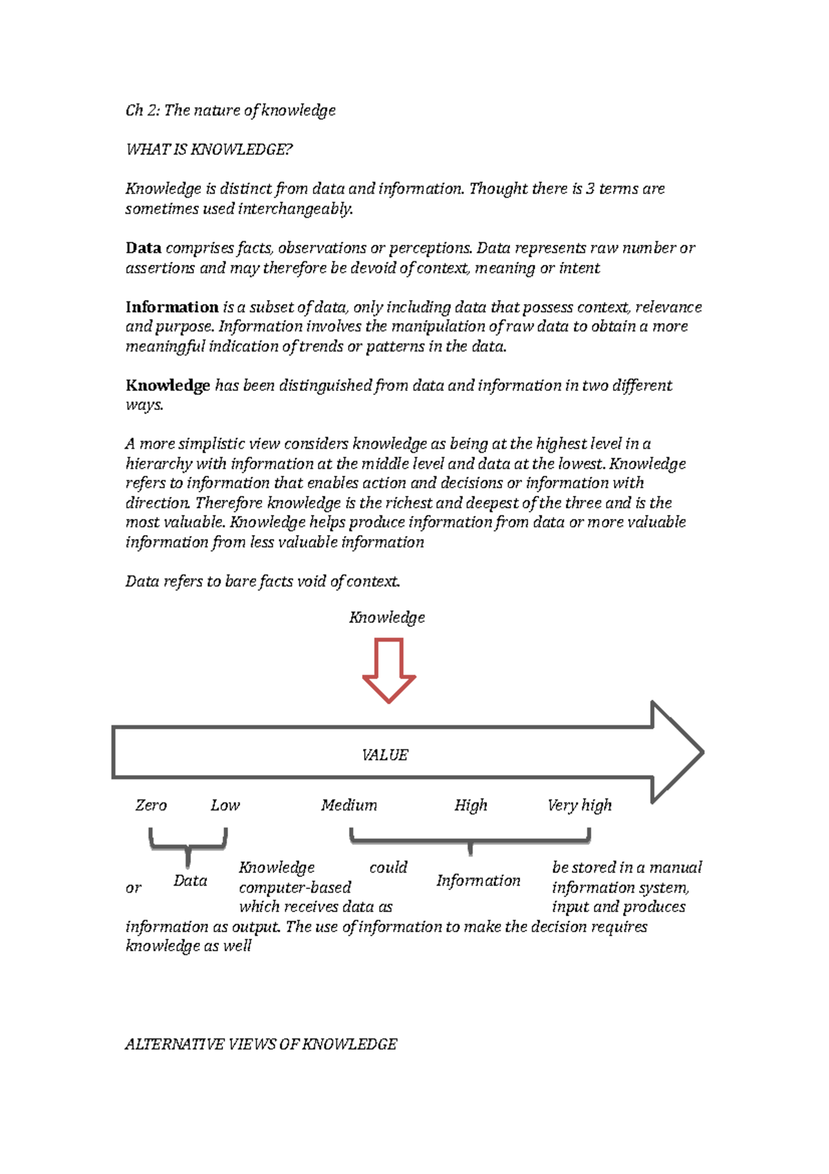 Ch 2 - Knowledge Management: Understanding Knowledge and Its Types ...