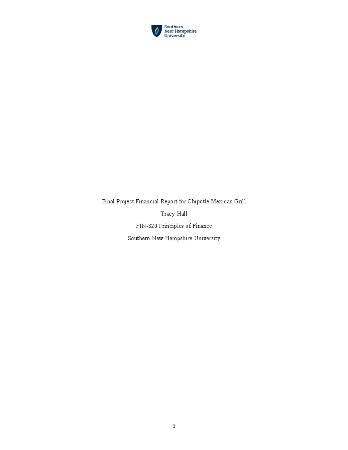 FIN 320 Final Project In Depth Financial Analysis Of Chipotle Studocu
