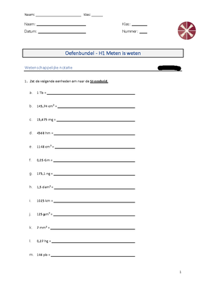 [Solved] hoe bereken je de massadichtheid - Fysica - Studocu