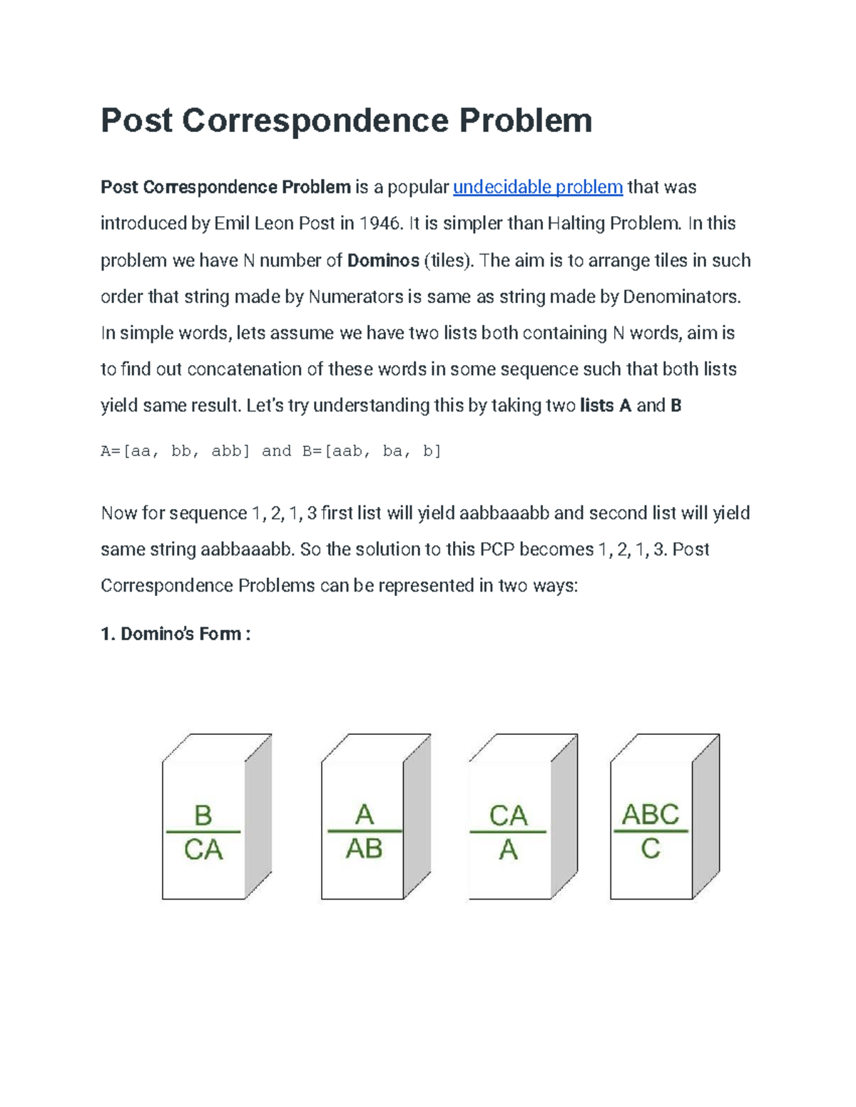 Question BANK – 05(Part 06) Post Correspondence Problem - Post ...