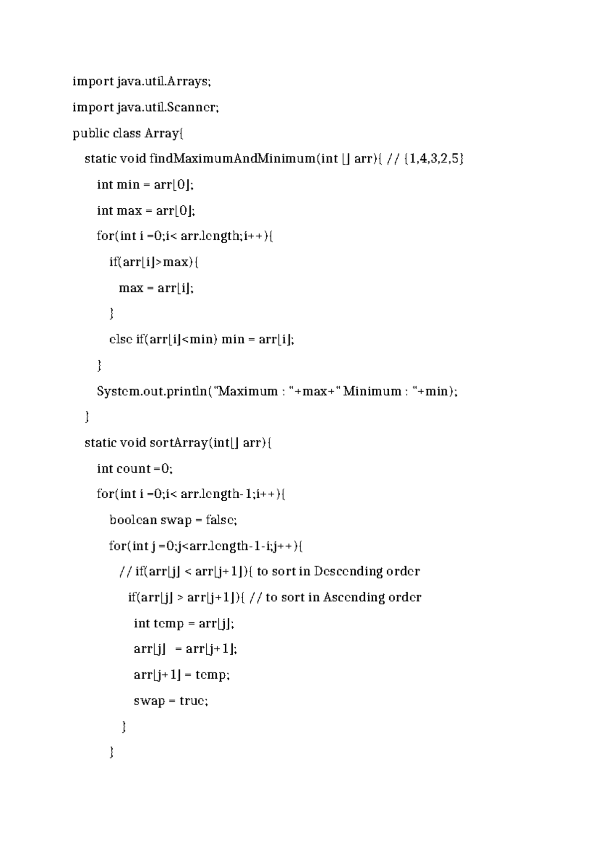 Arrays (CS101) - Enhancing Logical Thinking Through Coding - Studocu