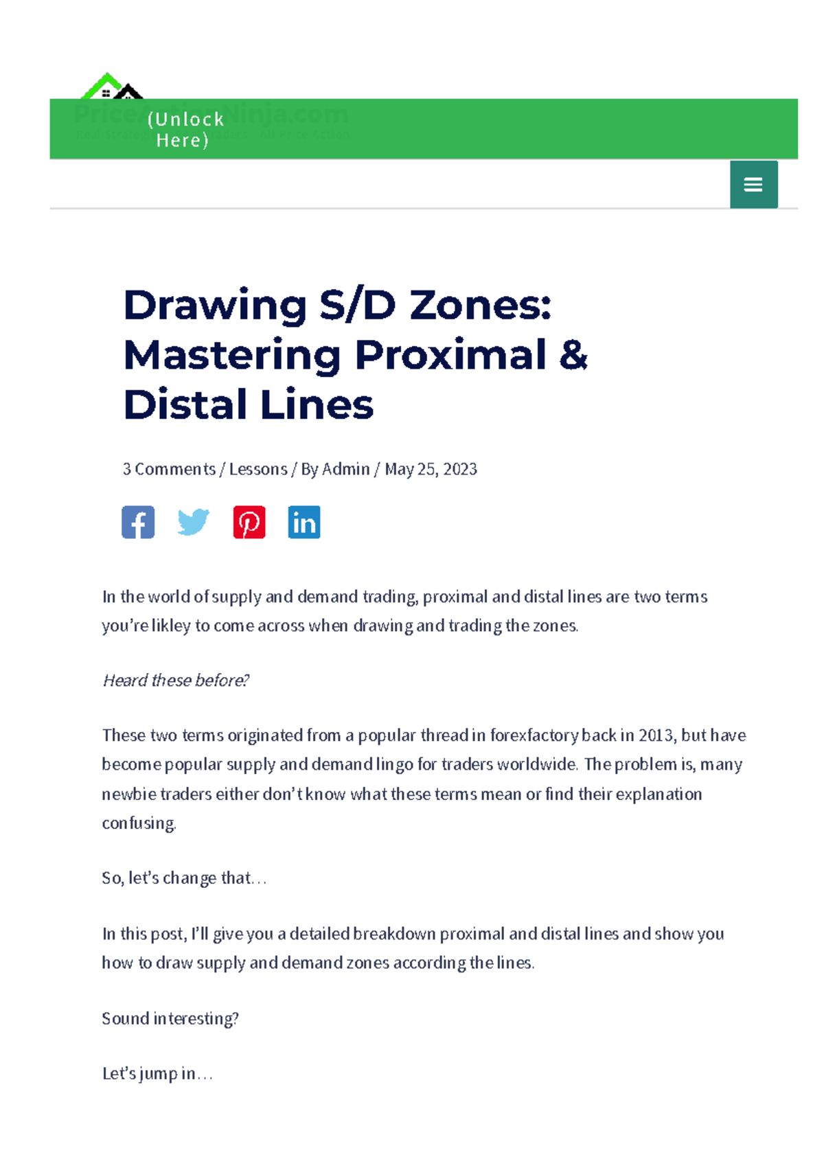 Drawing S/D Zones: Proximal & Distal Lines Explained for Trading - Studocu
