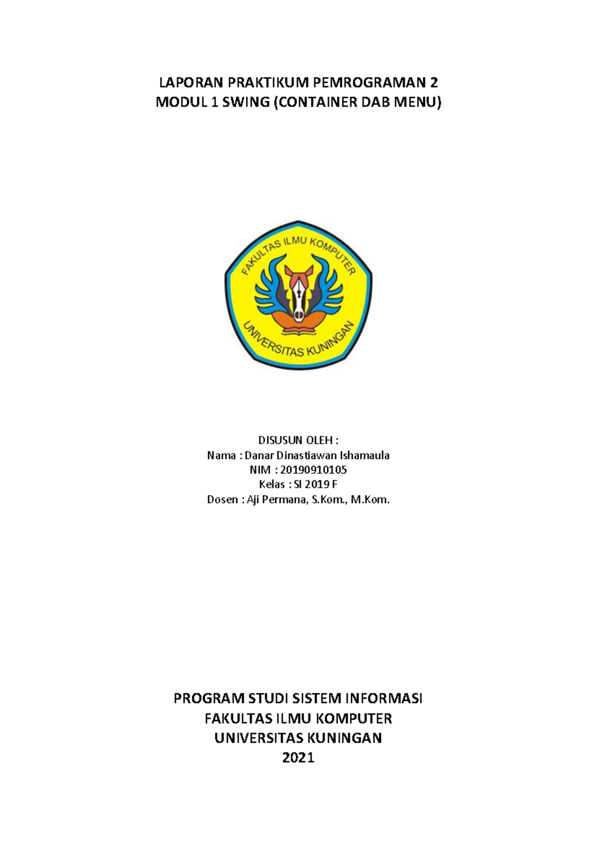 Laporan Praktikum Pemrograman 2 Modul 1 - LAPORAN PRAKTIKUM PEMROGRAMAN ...
