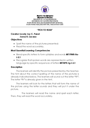 PMES Letter R Puzzle - Learning Materials - Pangalan: Melanie Joy ...