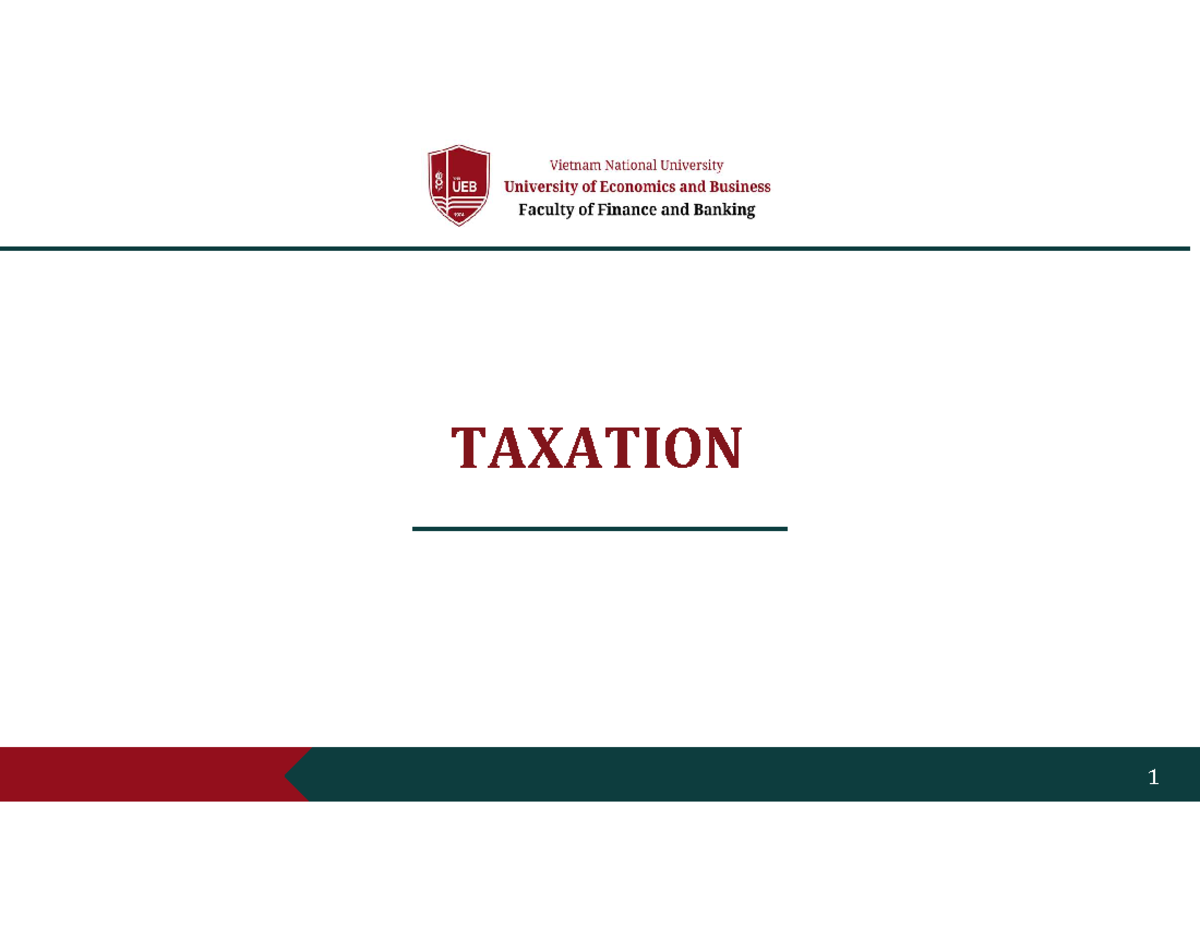 TAXATION 1: Chapter 6 - Theoretical Basis & Practices of Income Tax ...