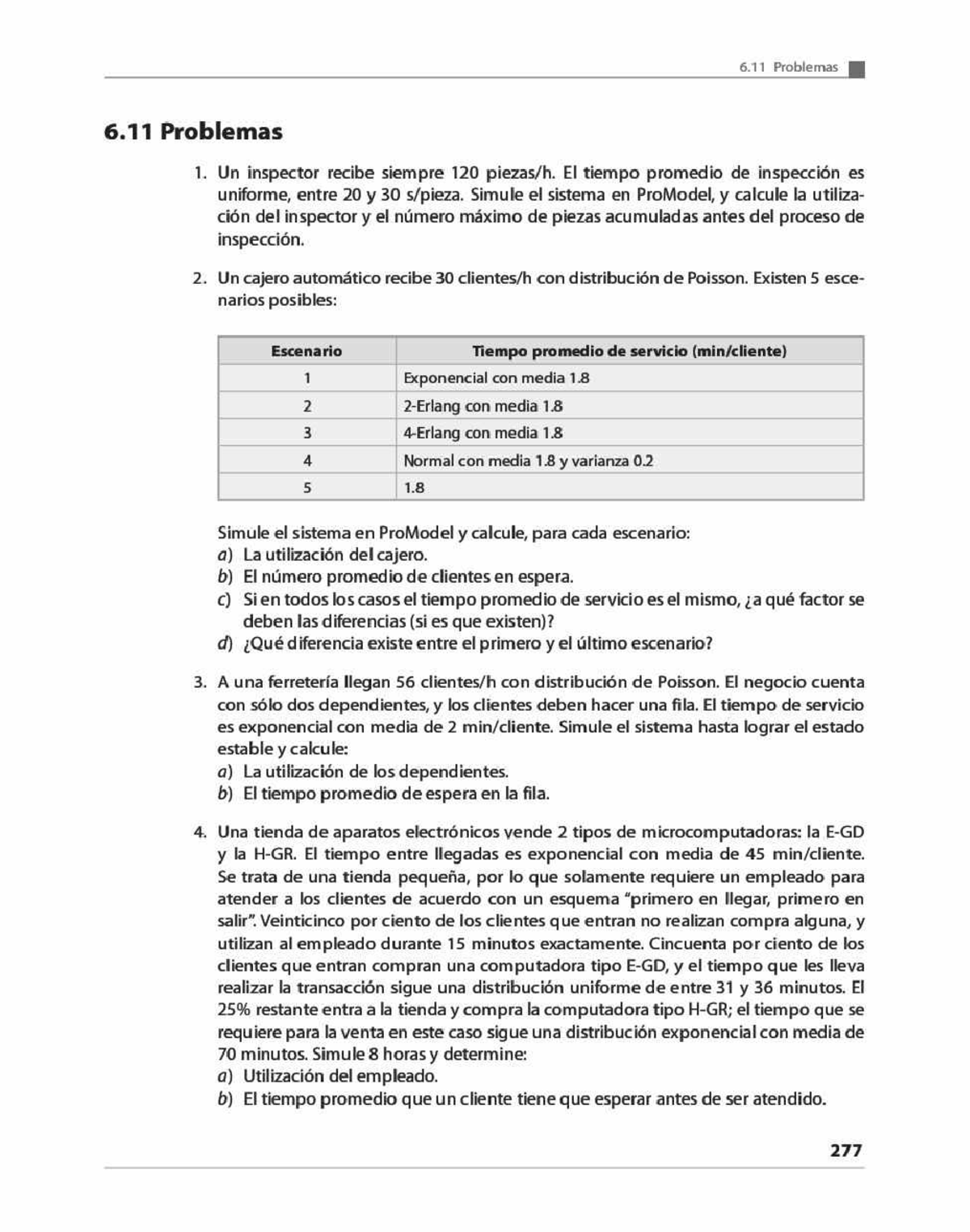 Ejercicios Capítulo 6 - Simulación en ProModel - Studocu