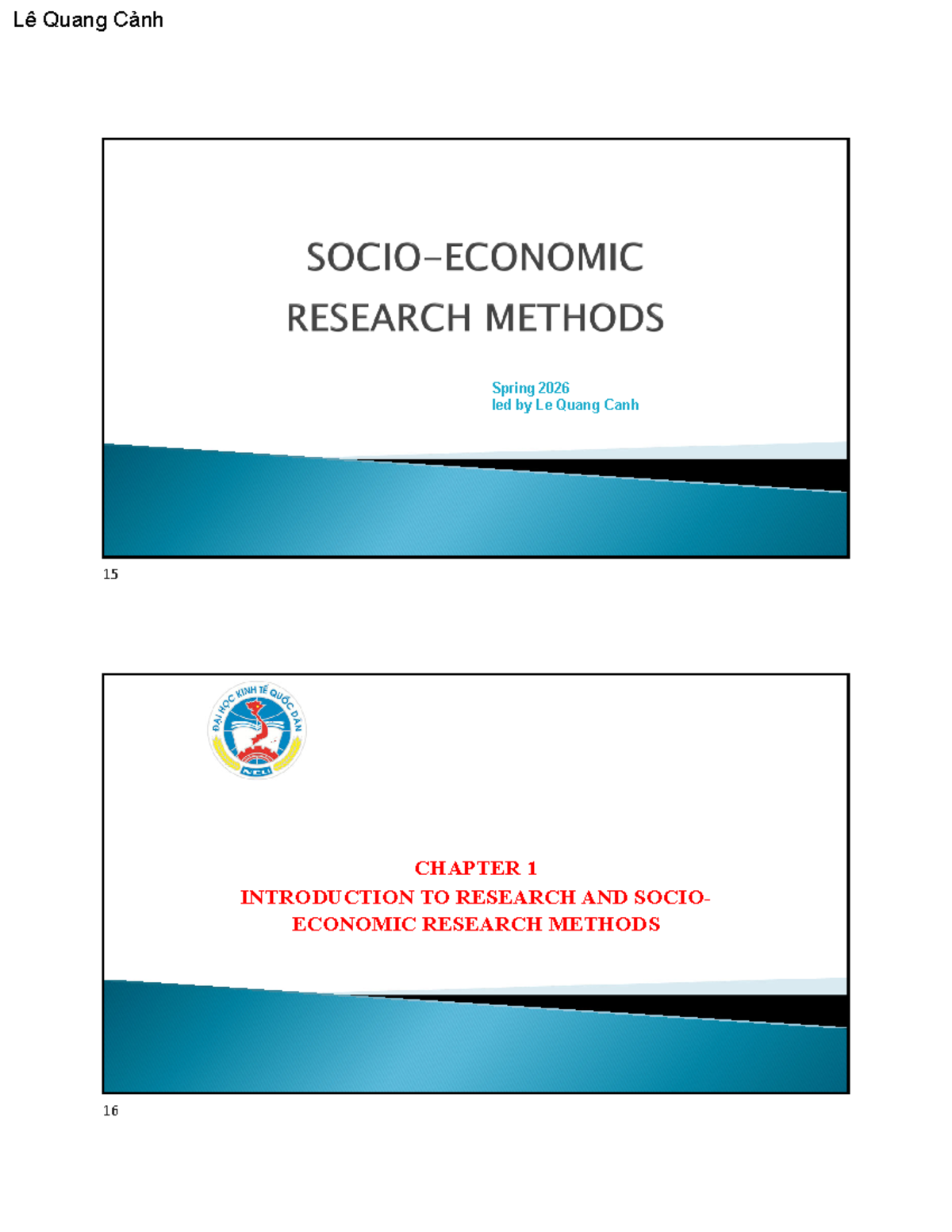 Chapter 1: Introduction to Research Methods (LE QUANG CANH) - Studocu