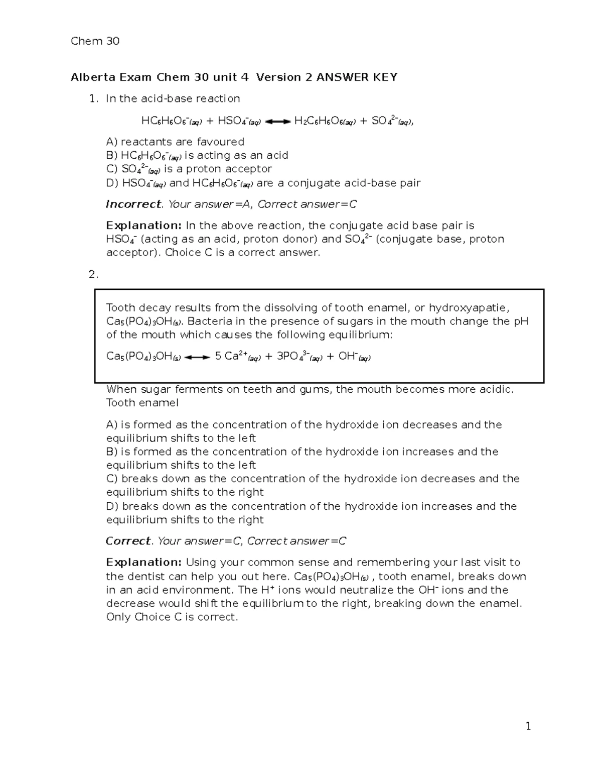 Chemistry 30 Data Booklet: Essential Information & Tables - Studocu