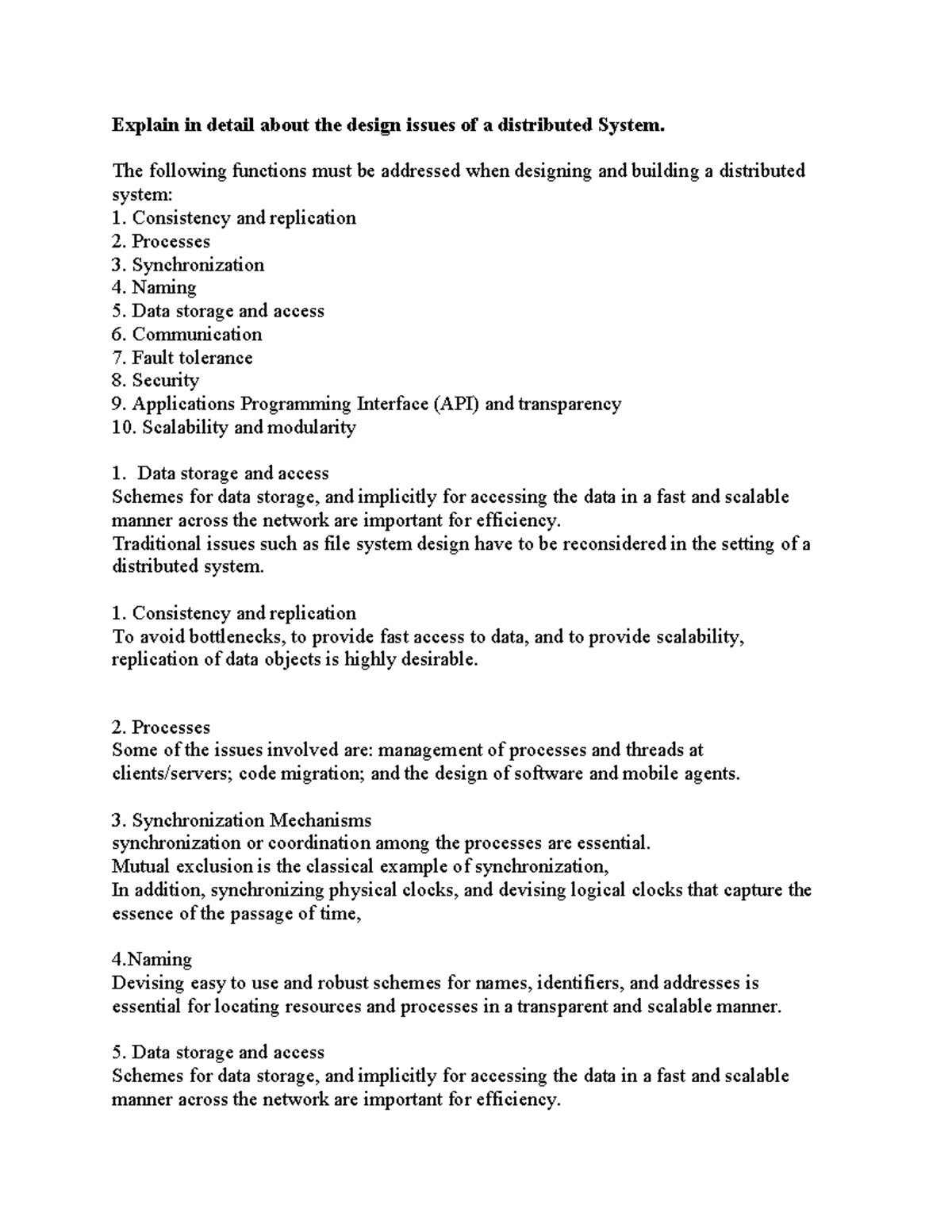 Design Issues in Distributed Systems: Consistency, Scalability, and ...