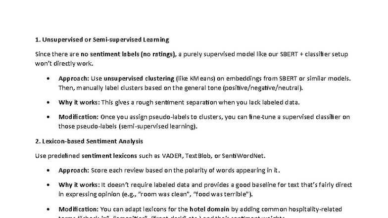 Unsupervised Learning Techniques for Sentiment Analysis in Hotel ...