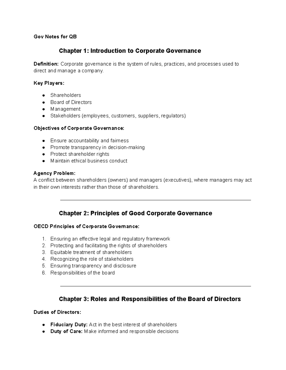Gov Notes for QB - Gov Notes for QB Chapter 1: Introduction to ...