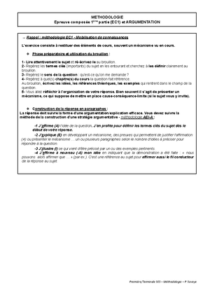 Méthodologie EC3 - METHODOLOGIE Epreuve composée 3ème partie et ...