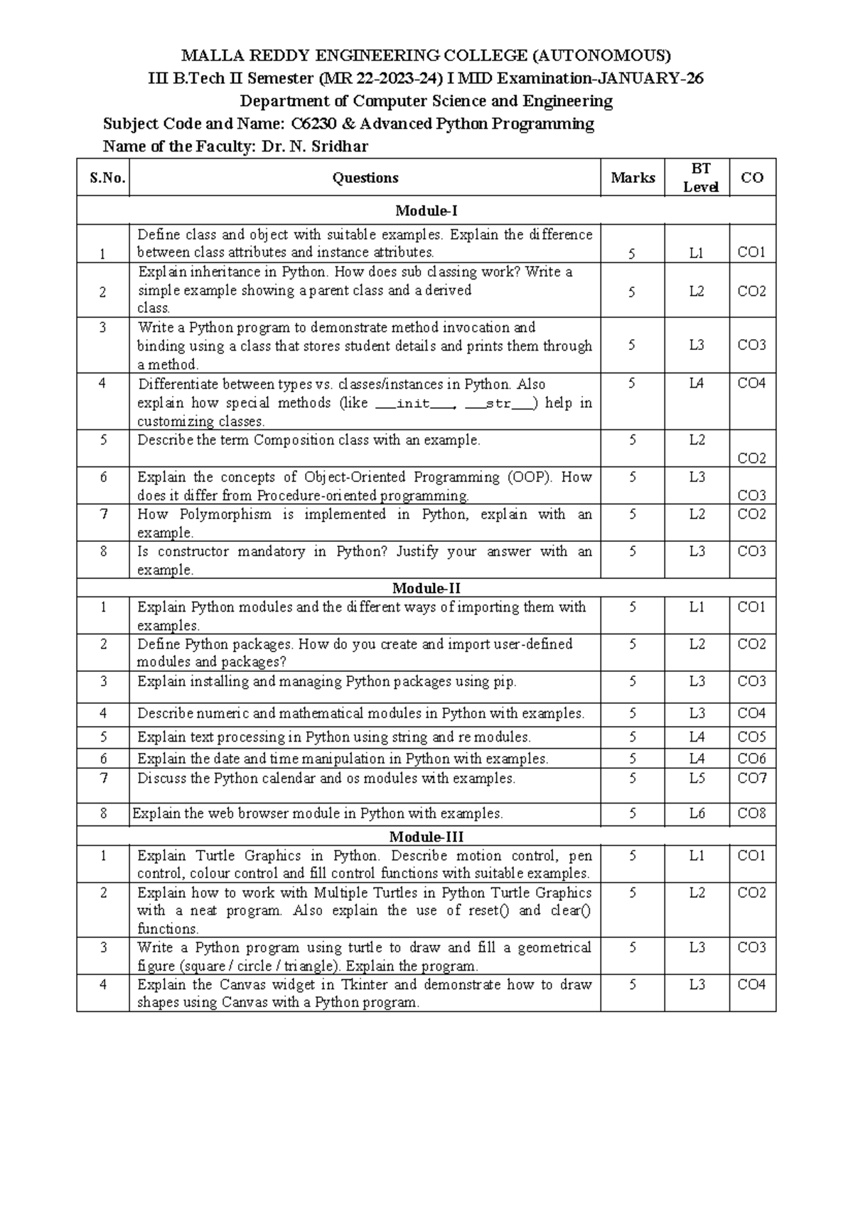 APP C6230 QB - Final Exam Notes for Advanced Python Programming - Studocu