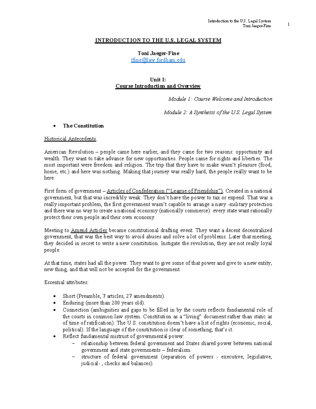 US Legal System Overview: Key Concepts & Constitutional Foundations ...