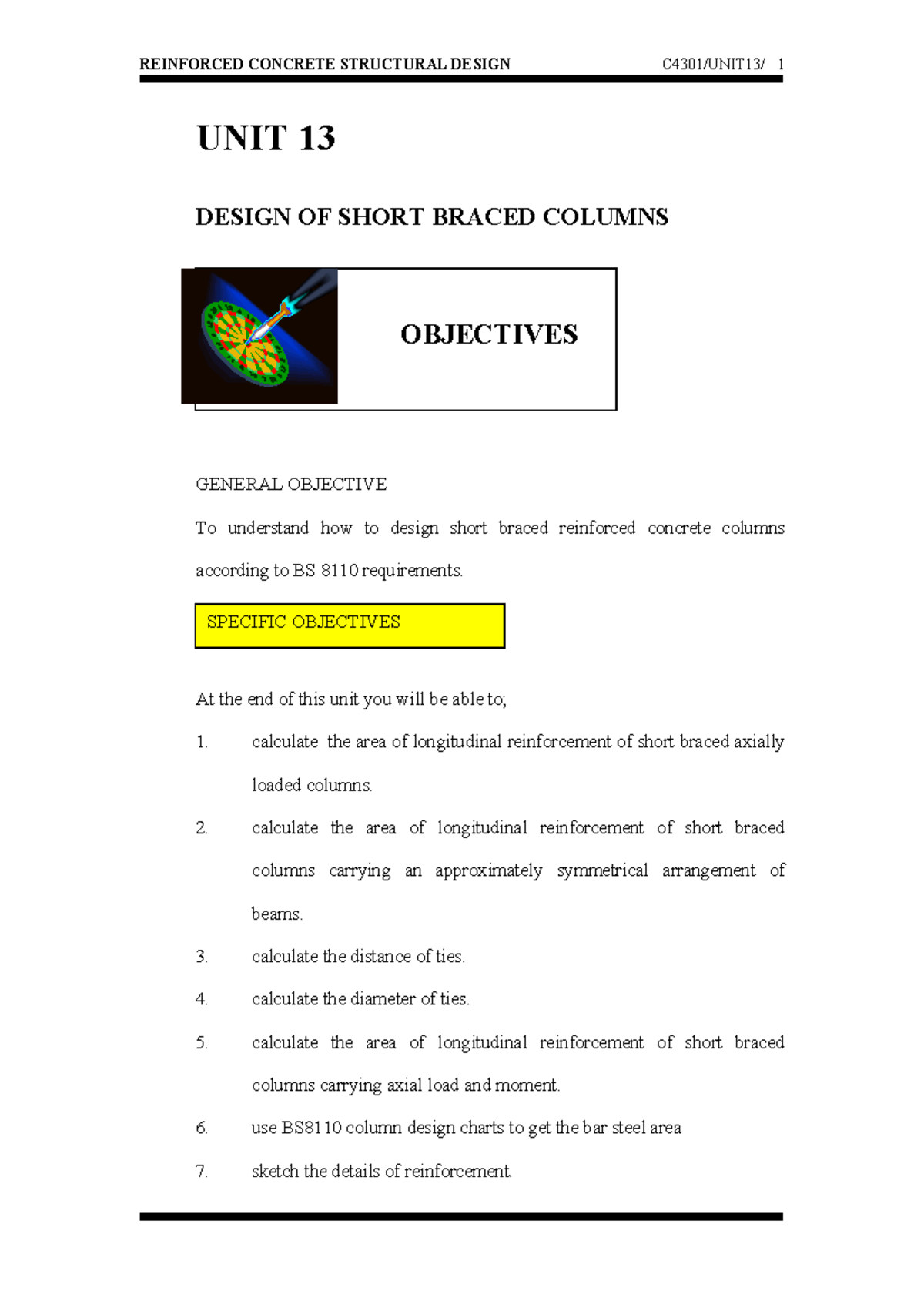 60302498 Unit 13 Design OF Short Braced Columns - REINFORCED CONCRETE ...