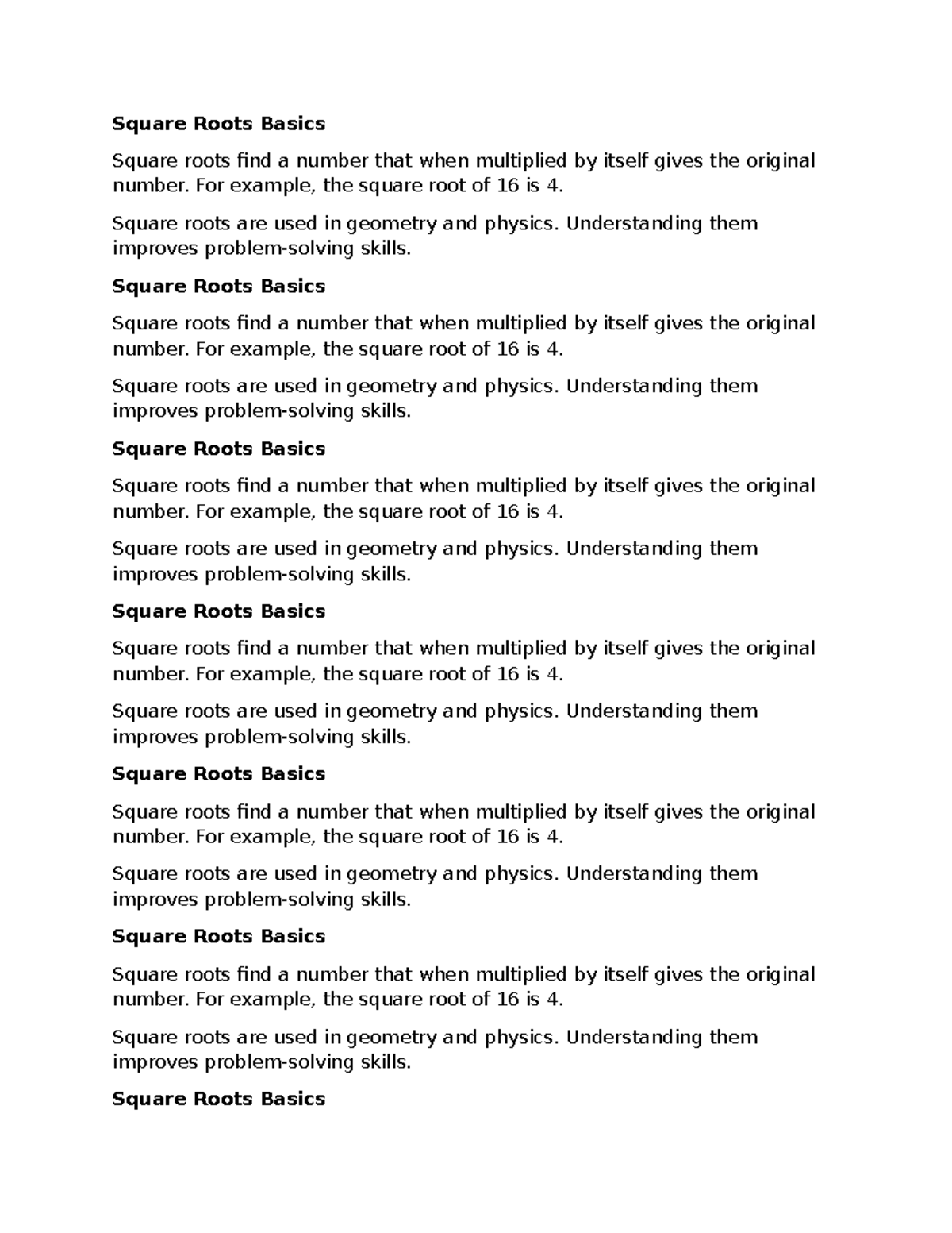 Square Roots Basics: Understanding Their Importance in Math - Studocu