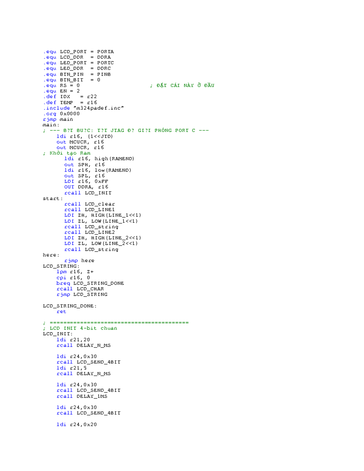 LCD Display Code for AVR Microcontroller - Course Code: LCD101 - Studocu